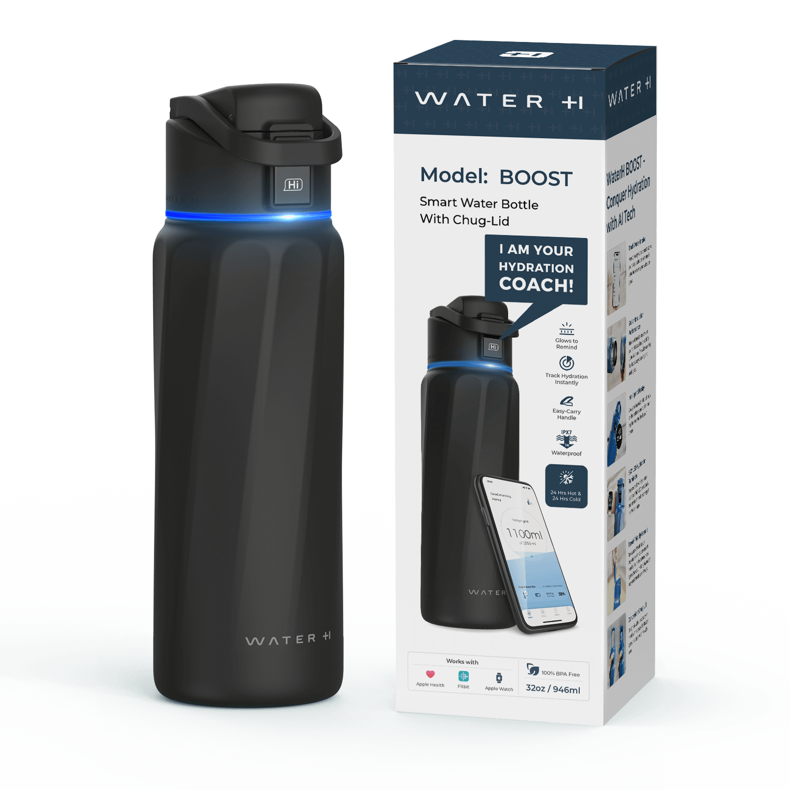 WaterH Smart Water Bottle - Hydration Made Easy – WaterH™